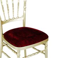 China Modern Design Style Courtyard Classic Gold Color Velvet Cushion Wedding Napoleon Chair for sale