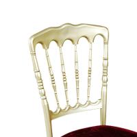 China Modern Design Style Courtyard Classic Gold Color Velvet Cushion Wedding Napoleon Chair for sale