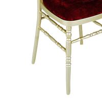 China Modern Design Style Courtyard Classic Gold Color Velvet Cushion Wedding Napoleon Chair for sale