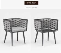 China Best Hotel Dining Set Aluminum Frame with Powder Coated Finish and NO Folded Garden Set for sale