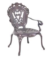 China Water Proof Villa Round Patio Dining Set Garden Cast Aluminum BBQ Table and 6 Chairs for sale