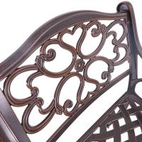 China Round Side Table Coffee Table Set for Outdoor Garden Patio Balcony Cast Aluminum Frame for sale