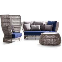 China Outdoor Wicker Furniture Rattan Garden Sofa Set Set Type for Outdoor Entertaining for sale