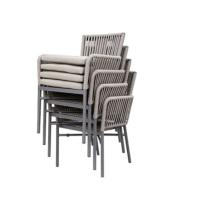 China Outdoor Dining Chair in Modern Style with Aluminum Frame and Rope Weaving Design for sale