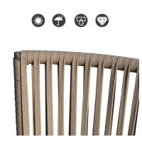 China Outdoor Dining Chair in Modern Style with Aluminum Frame and Rope Weaving Design for sale
