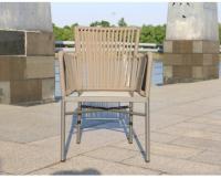 China Outdoor Dining Chair in Modern Style with Aluminum Frame and Rope Weaving Design for sale