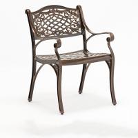 China Design Bistro Outdoor Cast Aluminum Dining Sets Garden Chair and Round Side Table for sale