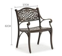 China Design Bistro Outdoor Cast Aluminum Dining Sets Garden Chair and Round Side Table for sale
