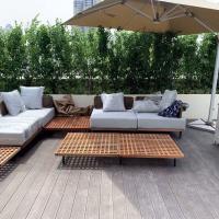 China Add a Touch of Elegance to Your Garden with this Teak Wood and Rope Sofa Set for sale