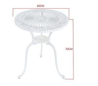 China Design Bistro Outdoor Cast Aluminum Dining Sets Garden Chair and Round Side Table for sale