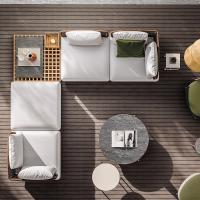 China Add a Touch of Elegance to Your Garden with this Teak Wood and Rope Sofa Set for sale