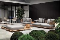 China Add a Touch of Elegance to Your Garden with this Teak Wood and Rope Sofa Set for sale