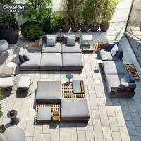 China Add a Touch of Elegance to Your Garden with this Teak Wood and Rope Sofa Set for sale