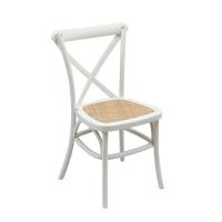 China Beautiful Villa Plastic Resin Cross Back Rattan Wedding Chairs for Stackable Events for sale