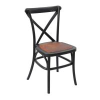 China Beautiful Villa Plastic Resin Cross Back Rattan Wedding Chairs for Stackable Events for sale
