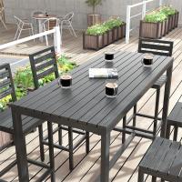 China Outdoor Bar Furniture High Bistro Nightclub Patio Aluminum Commercial Bar Table and Chairs for sale
