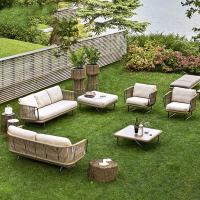 China Hand-Made Outdoor Rope Furniture Three Seater Sofa for Villa Garden All Hand-Made for sale