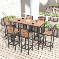 China Outdoor Bar Furniture High Bistro Nightclub Patio Aluminum Commercial Bar Table and Chairs for sale