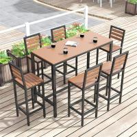 China Outdoor Bar Furniture High Bistro Nightclub Patio Aluminum Commercial Bar Table and Chairs for sale