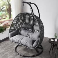China Modern Rattan Hanging Egg Chair With Stand The Perfect Addition to Your Outdoor Oasis for sale