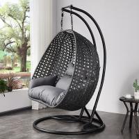 China Modern Rattan Hanging Egg Chair With Stand The Perfect Addition to Your Outdoor Oasis for sale