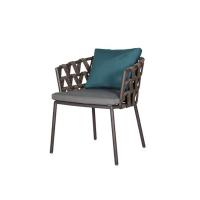 China Outdoor Furniture Dining Room Set with Aluminum Frame Teak Wooden Dining Table and Chairs for sale