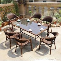 China Outdoor Patio Garden Furniture Sets Terrace Restaurant Dining Table and Chairs Folded NO for sale
