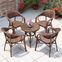 China Outdoor Patio Garden Furniture Sets Terrace Restaurant Dining Table and Chairs Folded NO for sale