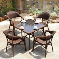 China Outdoor Patio Garden Furniture Sets Terrace Restaurant Dining Table and Chairs Folded NO for sale
