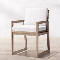 China Simple Design Garden Furniture Teak Wood Dining Table and Chair Set with Cushion for sale