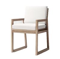 China Simple Design Garden Furniture Teak Wood Dining Table and Chair Set with Cushion for sale