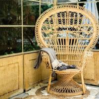 China Outdoor Table Chair Rattan Patio Hanging Swing Egg with Stand Peacock Chair Garden Furniture for sale