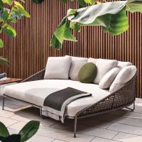 China Modern Style Hotel Patio Aluminum and Rope Outdoor Lounge Day Bed for Leisure for sale