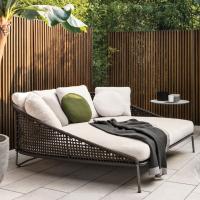 China Modern Style Hotel Patio Aluminum and Rope Outdoor Lounge Day Bed for Leisure for sale