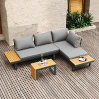 China Modern Design Outdoor Garden Furniture Metal Aluminum Lounge Set for Patio Sofa for sale