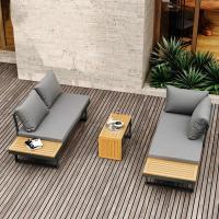 China Modern Design Outdoor Garden Furniture Metal Aluminum Lounge Set for Patio Sofa for sale