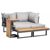 China Modern Design Outdoor Garden Furniture Metal Aluminum Lounge Set for Patio Sofa for sale