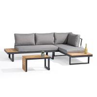 China Modern Design Outdoor Garden Furniture Metal Aluminum Lounge Set for Patio Sofa for sale