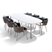 China NO Folded Modern Dining Table Set for Outdoor Furniture Garden Chairs Rattan Furniture for sale