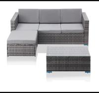 China Contemporary Design L Shape Rattan Sectional Sofa Set for Courtyard Garden Furniture for sale