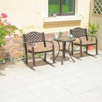 China Foldable Aluminum Rocking Chair for Adults Waterproof and Sunscreen Garden Furniture for sale