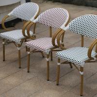 China Waterproof PE Rattan Wicker Chair for French Bistro Garden Furniture in Cottage for sale