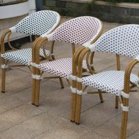China Waterproof PE Rattan Wicker Chair for French Bistro Garden Furniture in Cottage for sale