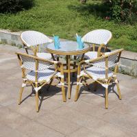 China Waterproof PE Rattan Wicker Chair for French Bistro Garden Furniture in Cottage for sale