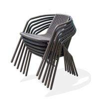 China Outdoor Armchair Plastic Material Rattan Armchair Garden Patio Chair Set for Outdoor for sale