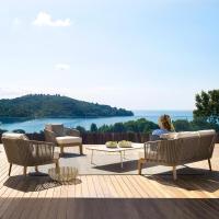 China Plastic Rattan Round Sofa in Modern Design Style for Outdoor Restaurant Furniture for sale