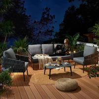 China Weatherproof Outdoor Furniture for Villa Rattan Chaise Longue Balcony Sofa Combination for sale