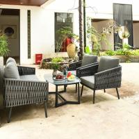 China Weatherproof Outdoor Furniture for Villa Rattan Chaise Longue Balcony Sofa Combination for sale