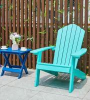 China Waterproof Modern Design Patio Garden Folding Plastic Wood Adirondack Chairs for Your for sale