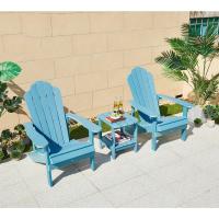 China Waterproof Modern Design Patio Garden Folding Plastic Wood Adirondack Chairs for Your for sale